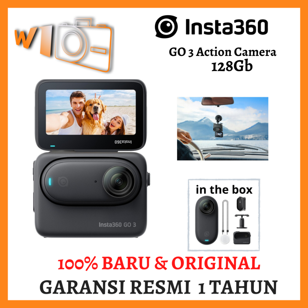 Jual Insta360 GO 3 Action Cam Camera Insta 360 GO3 Midnight Black 128gb | Shopee Indonesia