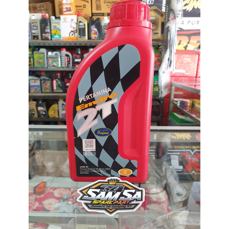 Jual Pertamina ENVIRO 2T (Kemasan Lama/Botol Merah) Original Pertamina ...