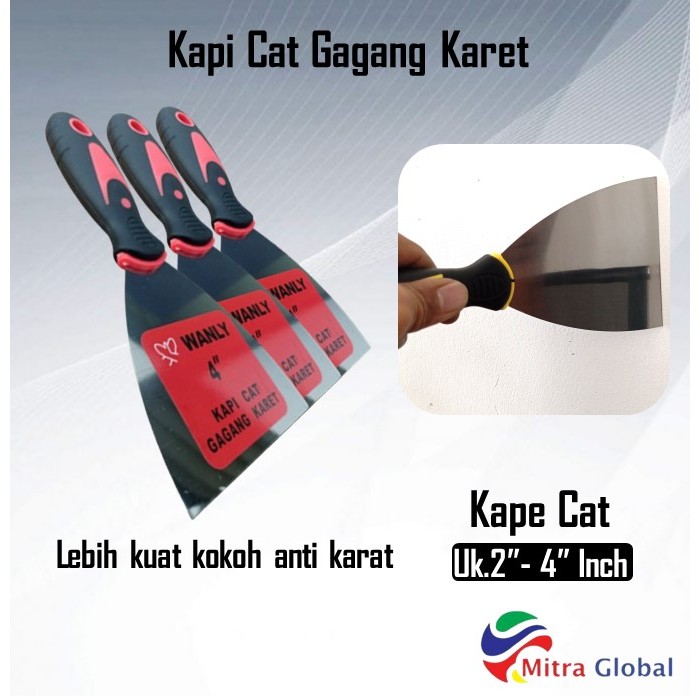 Jual KAPE GAGANG KARET WANLY / KAPE KAPI KEROK CAT TEMBOK / SEKRAP ...