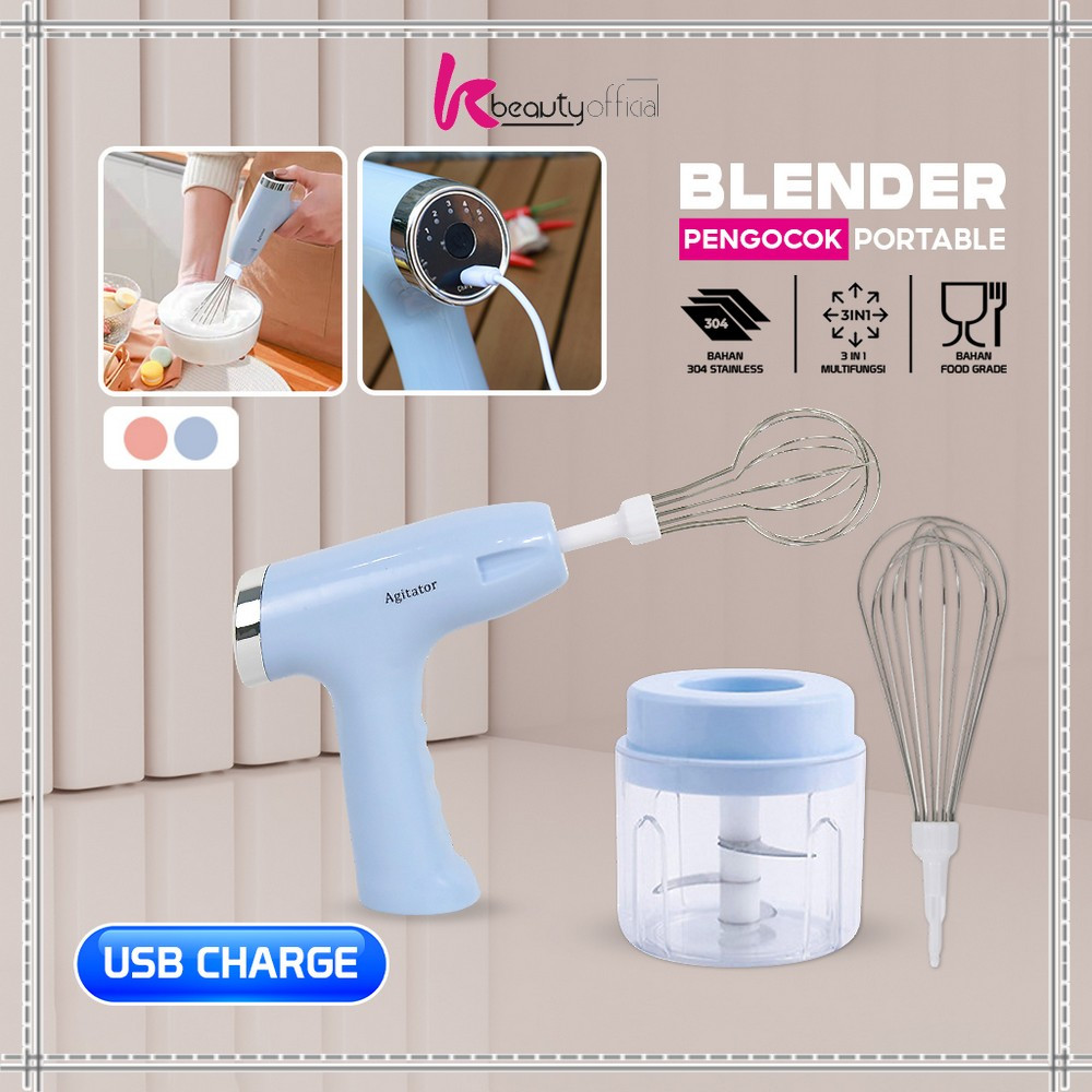 Jual KB-C972 Hand Mixer 3IN1 USB Charge Blender Pengocok Telur Elektrik Wireless Serbaguna ...