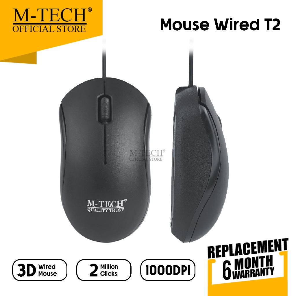 Jual M-Tech Original Mouse USB Kabel Wired T2 for PC Komputer / Laptop ...