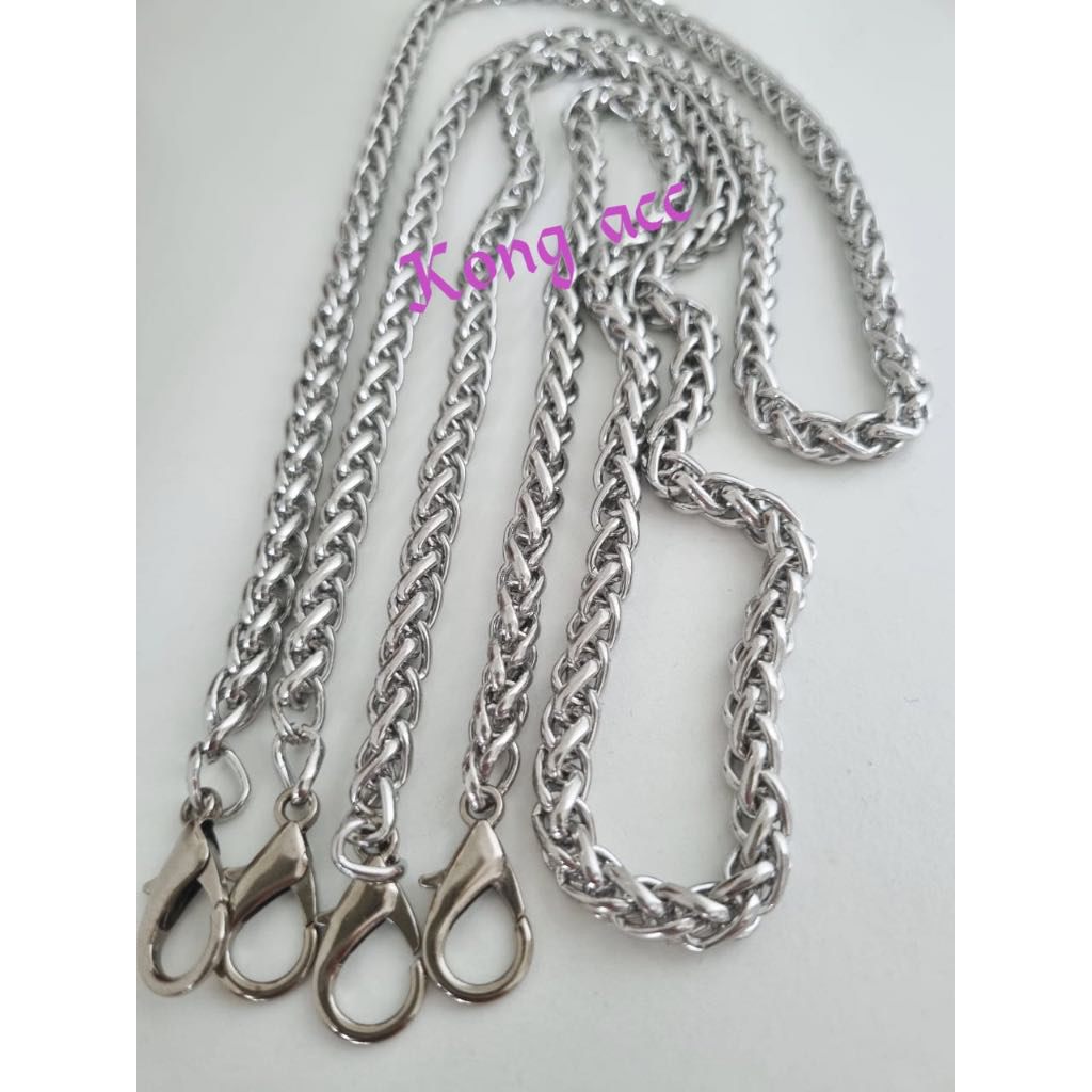 Jual Tali rantai tas kepang (60cm)+ cantolan udang besi berat( premium ...