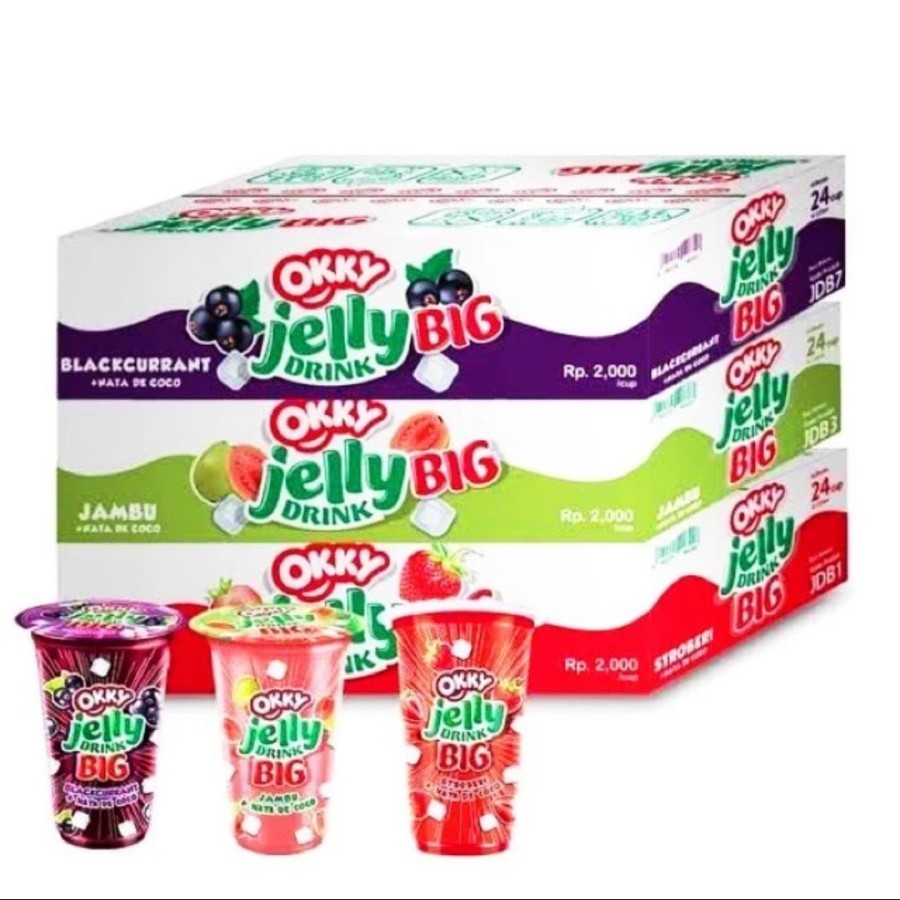 Jual Okky Jelly Dring Big 220ml 1 Dus isi 24 Cup (220ml x24 Cup ...