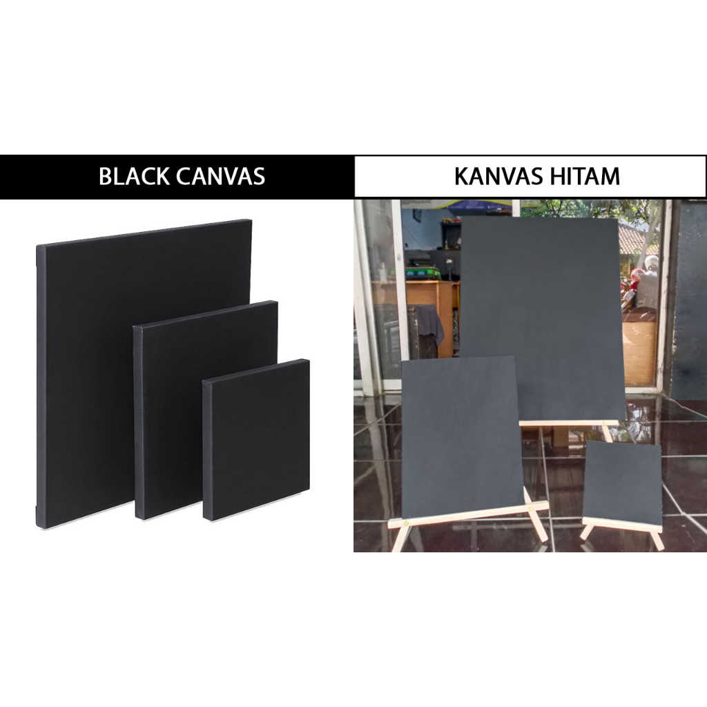 Jual Kanvas Hitam spanram full hitam ukuran 40x40 Request Customer ...