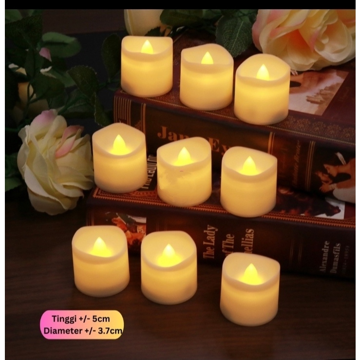 Jual Promo Lilin Elektrik Bergelombang LED Free Baterai/Lilin Elektrik ...