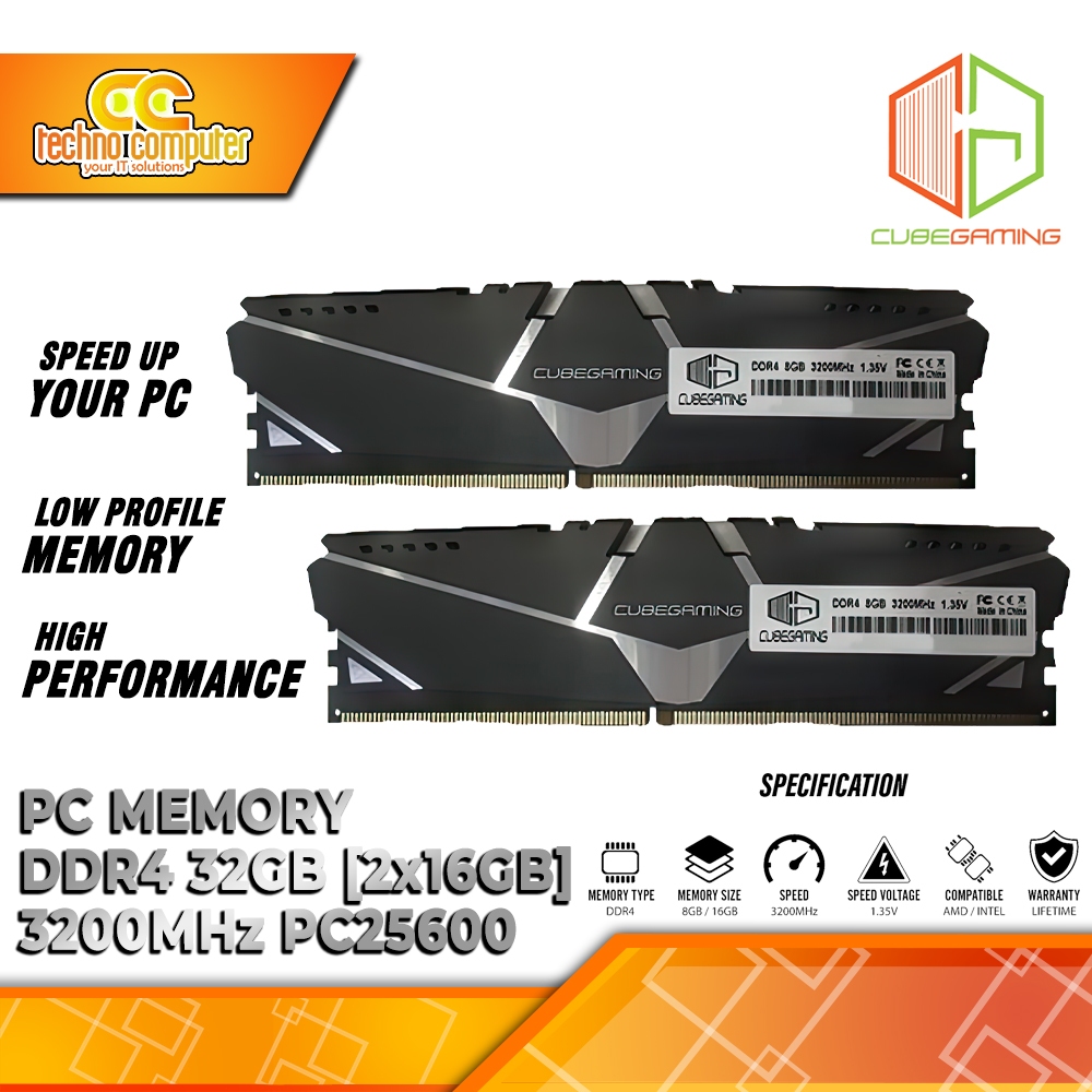 Jual RAM DDR4 CUBE GAMING BLADE 32GB (2x16GB) Kit 3200Mhz | Shopee Indonesia