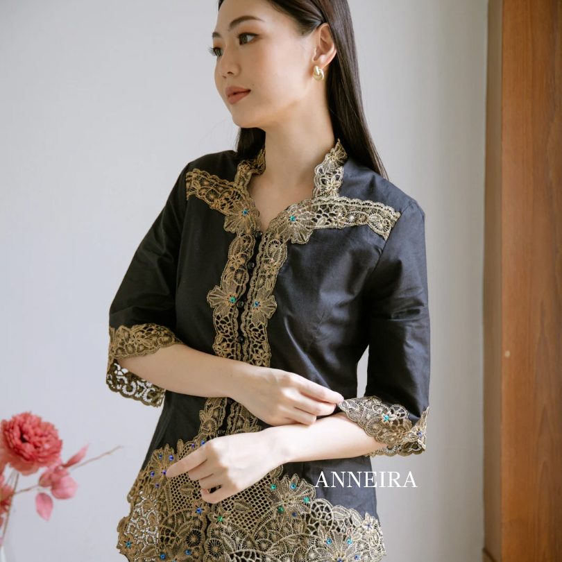 Jual KEBAYA HITAM MODERN LENGAN PANJANG (ARTATI) | Shopee Indonesia