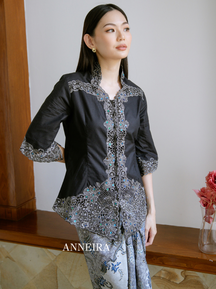 Jual KEBAYA HITAM MODERN LENGAN PANJANG (ARTATI) | Shopee Indonesia