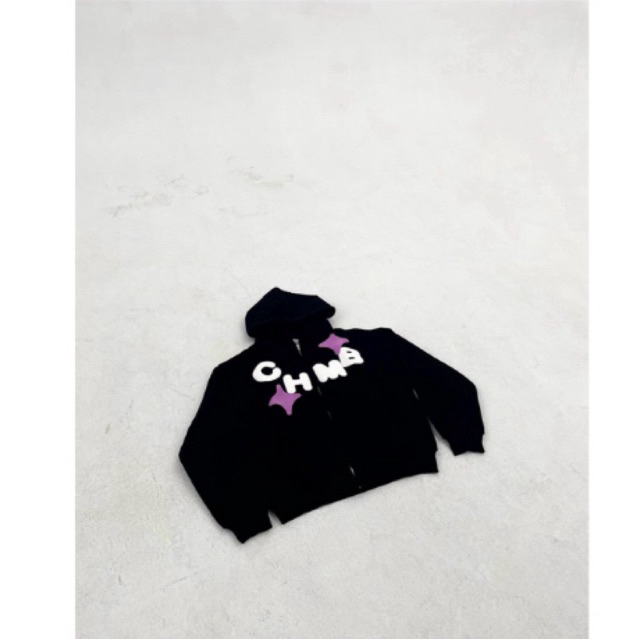 Jual Boxy Zip Hoodie CHMB Black | Shopee Indonesia