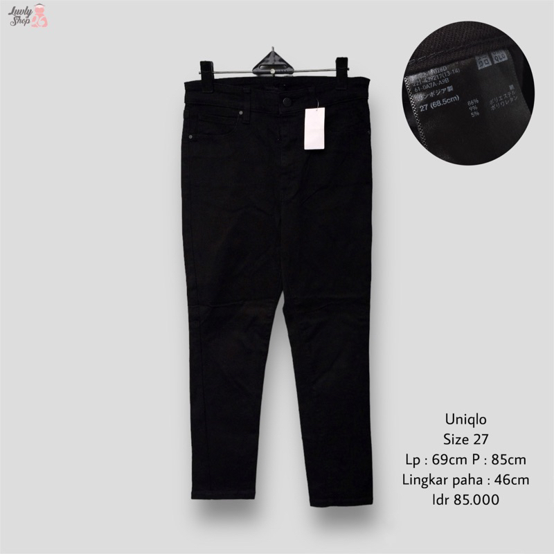 Jual uniqlo skinny jeans hitam | Shopee Indonesia