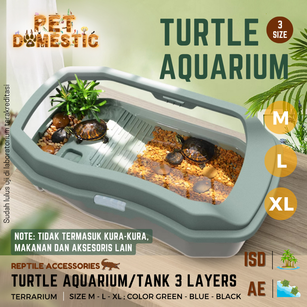 Jual TURTLE TANK SIZE M & L KANDANG SET FILTER TEMPAT BAK EMBER RUMAH AKUARIUM AQUARIUM KURA ...