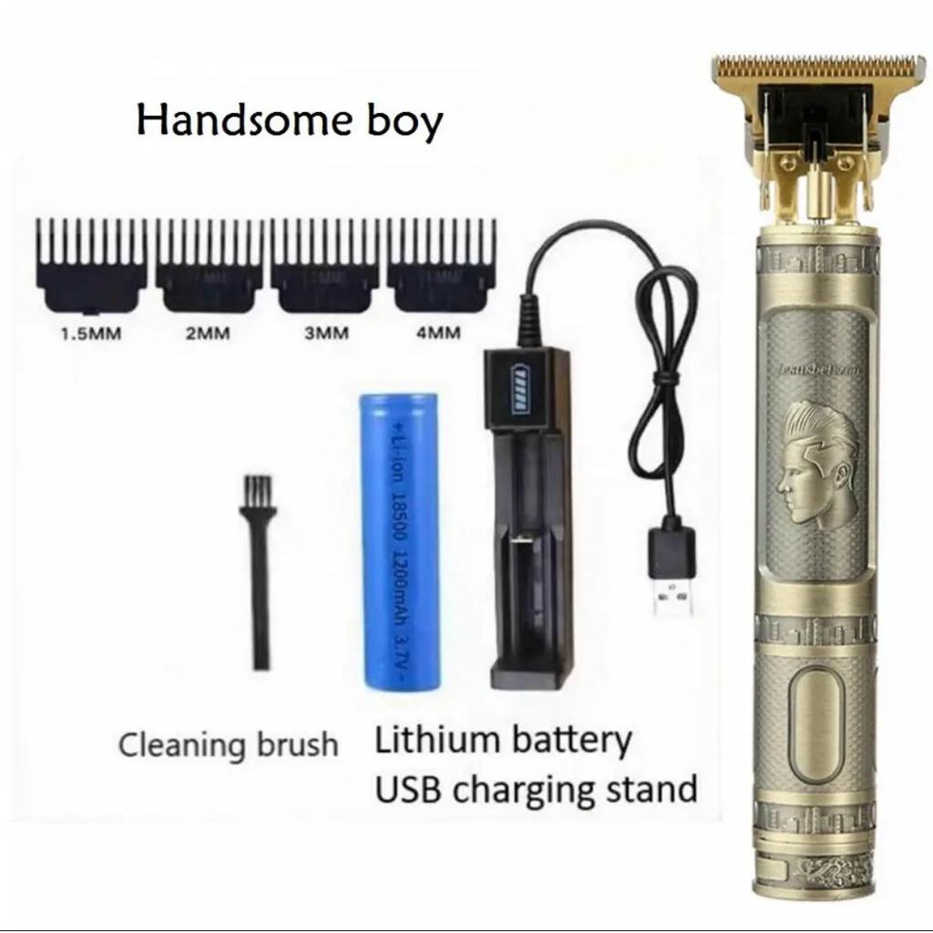 Jual Alat Cukur Jenggot/Mesin Cukur Rambut Listrik/USB Rechargeable Razor/naga T9 Vintage Alat ...