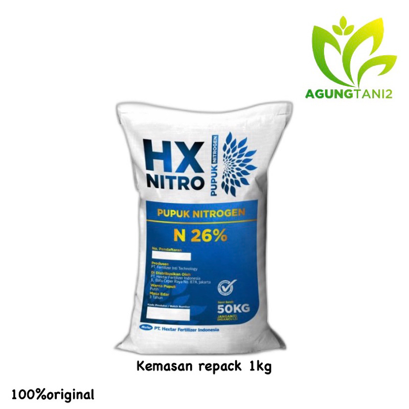 Jual HX NITRO PUPUK NITROGEN N 26% KEMASAN REPACK 1KG ( UREA - NITREA ...