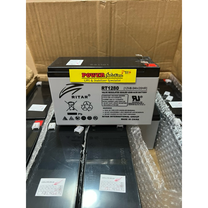 Jual Battery Ritar RT1280 12V 8Ah Baterai Mobil motor mainan Panel ...