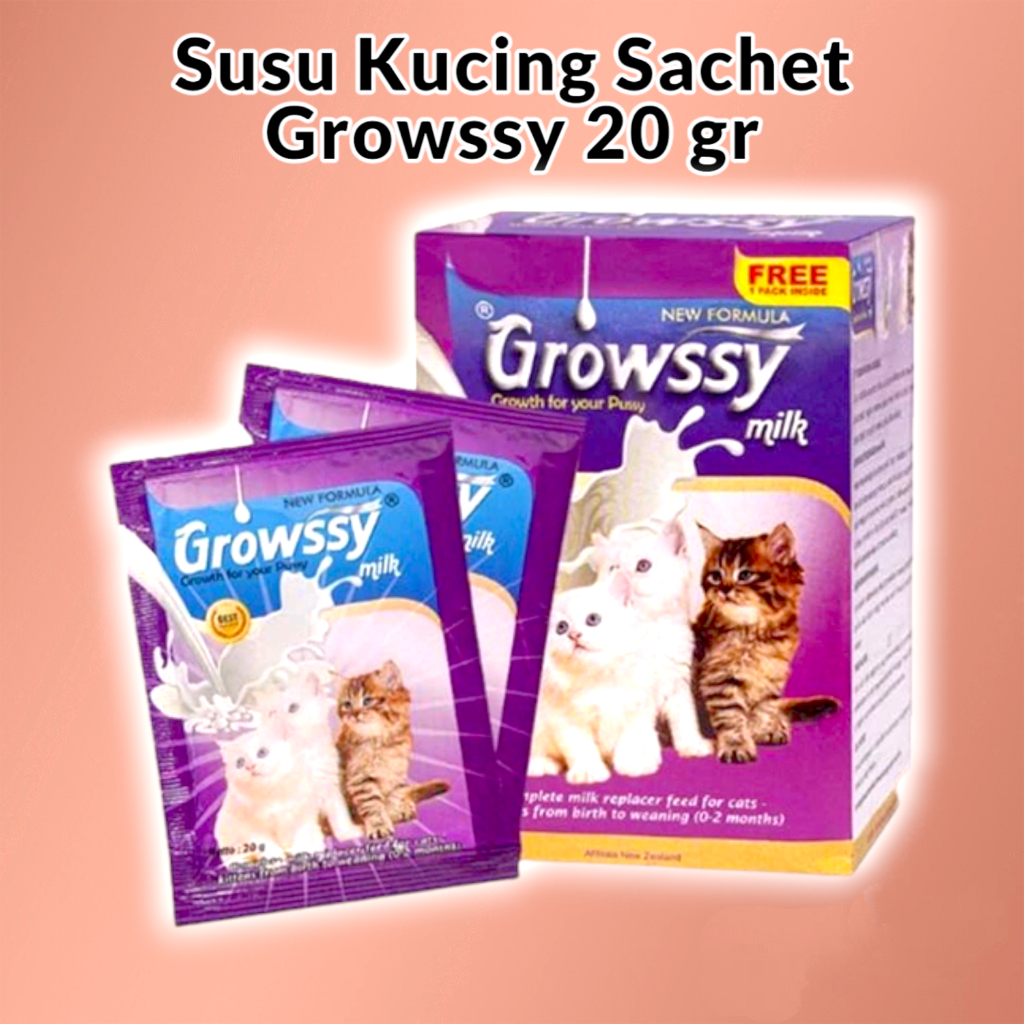 Jual Susu Kucing Growssy Milk Susu Anak Kucing 3 Sachet | Shopee Indonesia
