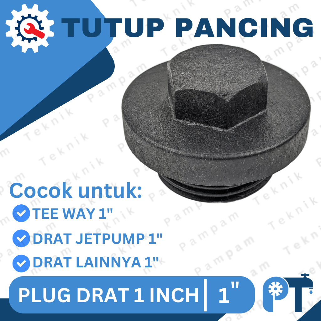 Jual TUTUP PANCING 1 Inch - PLUG drat 1" Tutup Tee Way Plastik Besi ...