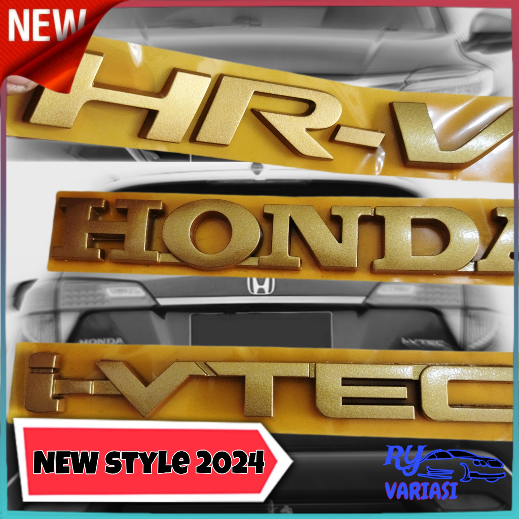 Jual Emblem HONDA HRV/ GOLD-EMAS/ Emblem Bagasi Honda HRV Gold Series ...