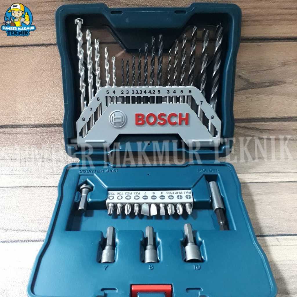 Jual Mata Bor Besi Beton Kayu Obeng Bosch X-Line Drill Bits Set isi 33 ...