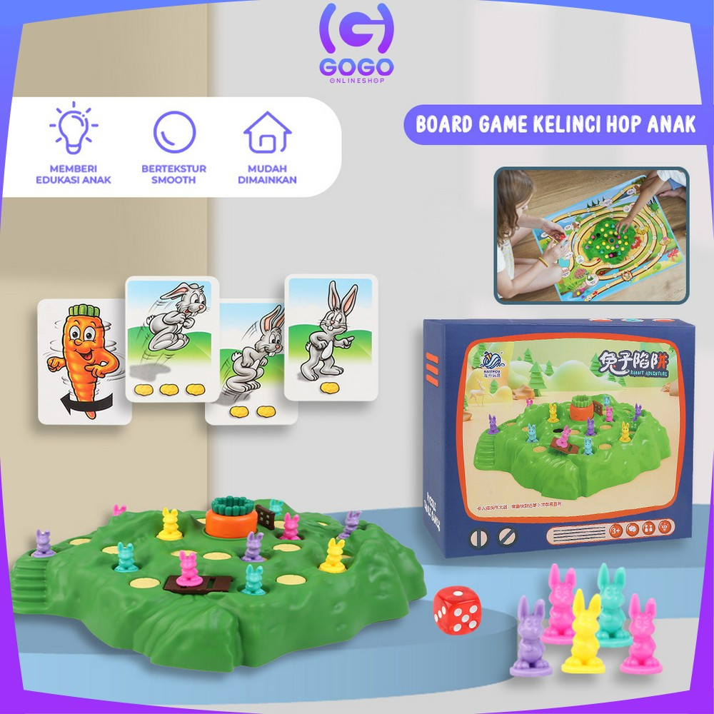 Jual GOGO-M346 Mainan Edukasi Board Game Kelinci Hop Anak Rabbit Trap ...