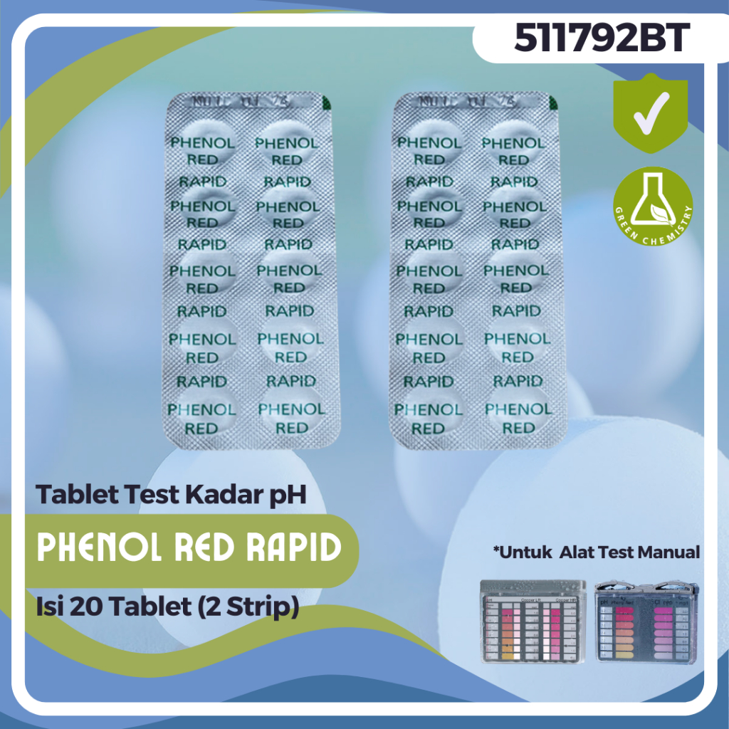 Jual Refill Pool Test Kit Mengukur Kadar pH Phenol Red Rapid 511792BT ...