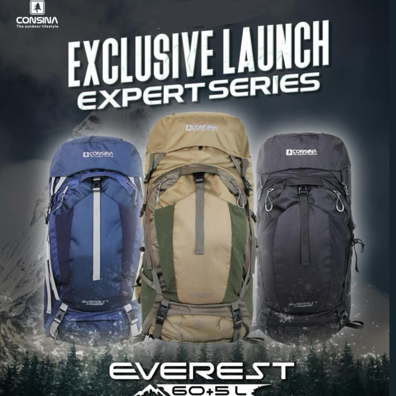 Jual Tas Carrier Consina everest 60 + 5 L anti gravity original tas ...