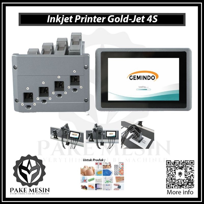 Jual Mesin Coding Inkjet Printer Gold-Jet 4S Cetak Barcode Expired Date ...