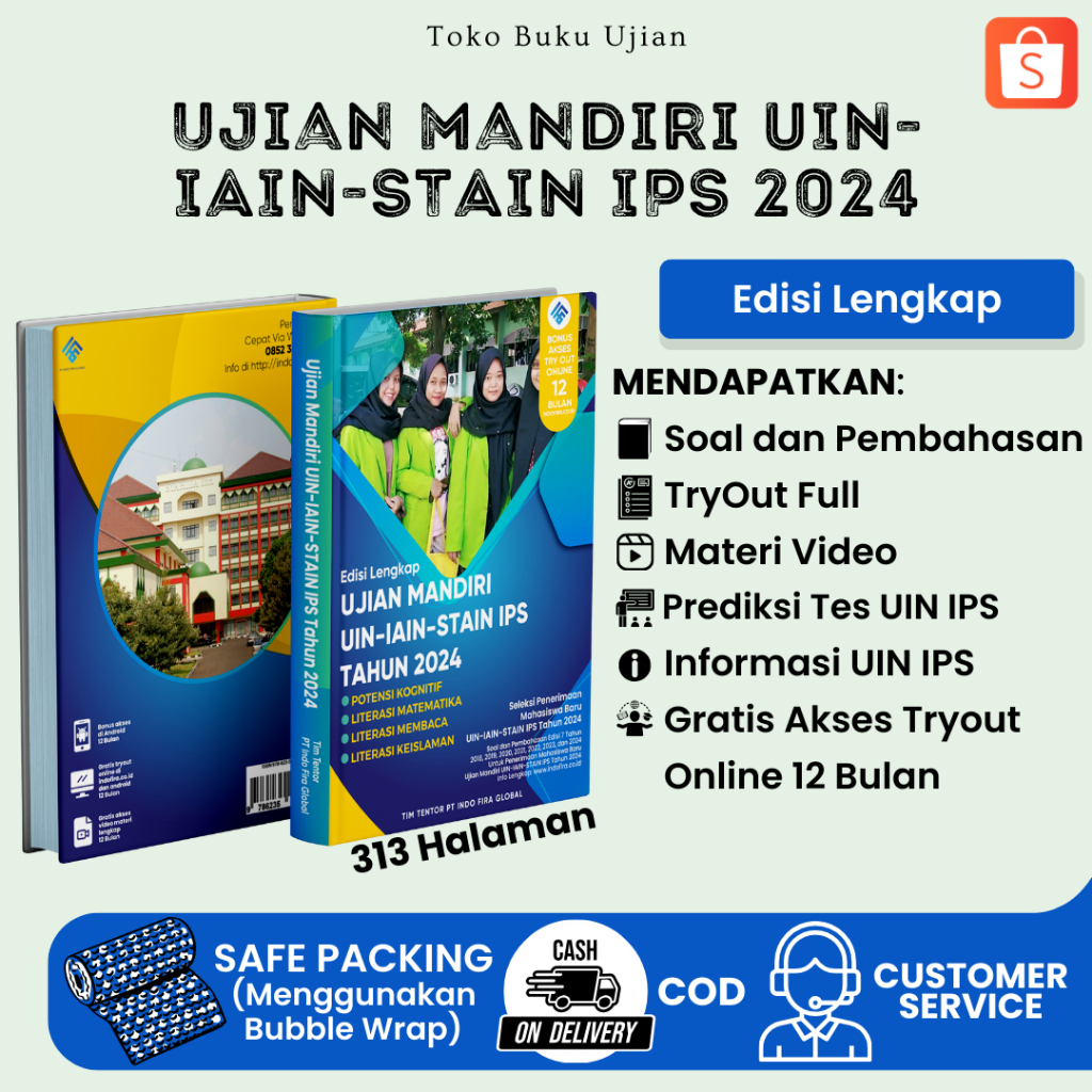 Jual Buku Terbaru Ujian Mandiri Uin Iain Stain Ips 2024 Edisi Lengkap