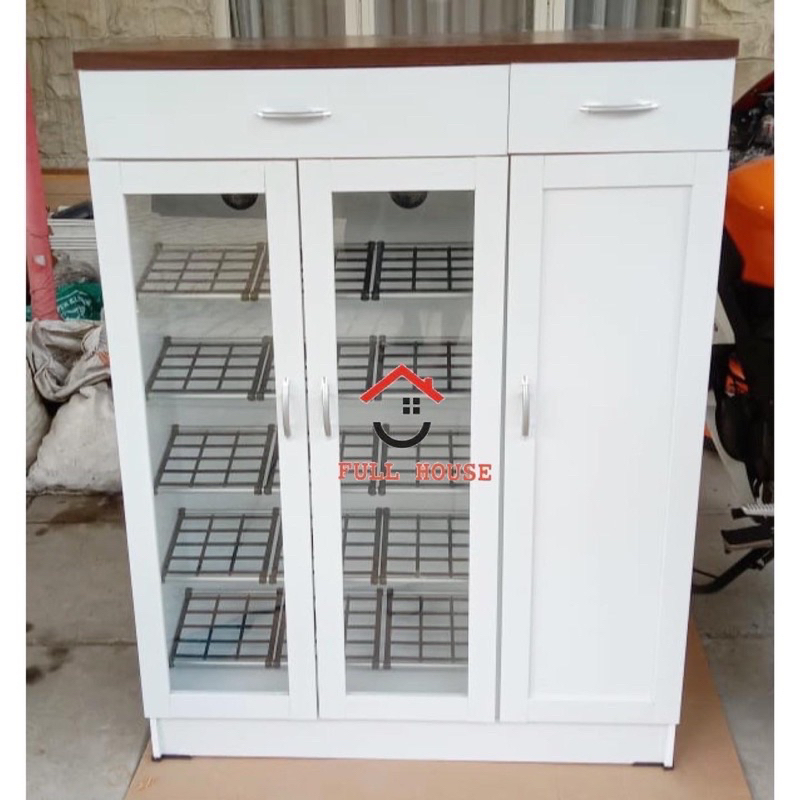 Jual KHUSUS KARGO LUAR SURABAYA RAK SEPATU PUTIH DENGAN LEMARI HELM ...