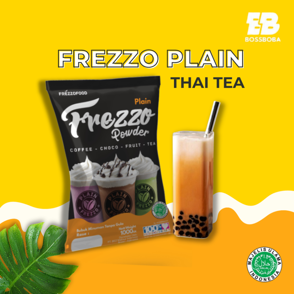 Jual Bubuk Minuman Rasa Thai Tea Plain Frezzo Powder Drink 1kg/Minuman ...