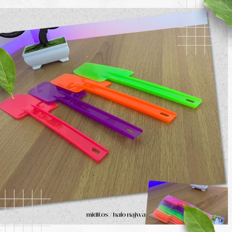 Jual spatula solet plastik rainbow Solet pelet kue plastik Nice spatula ...