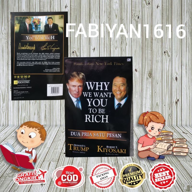 Jual Buku Why We Want You Tobe Rich Dua Pria Satu Pesan By Donald Trump