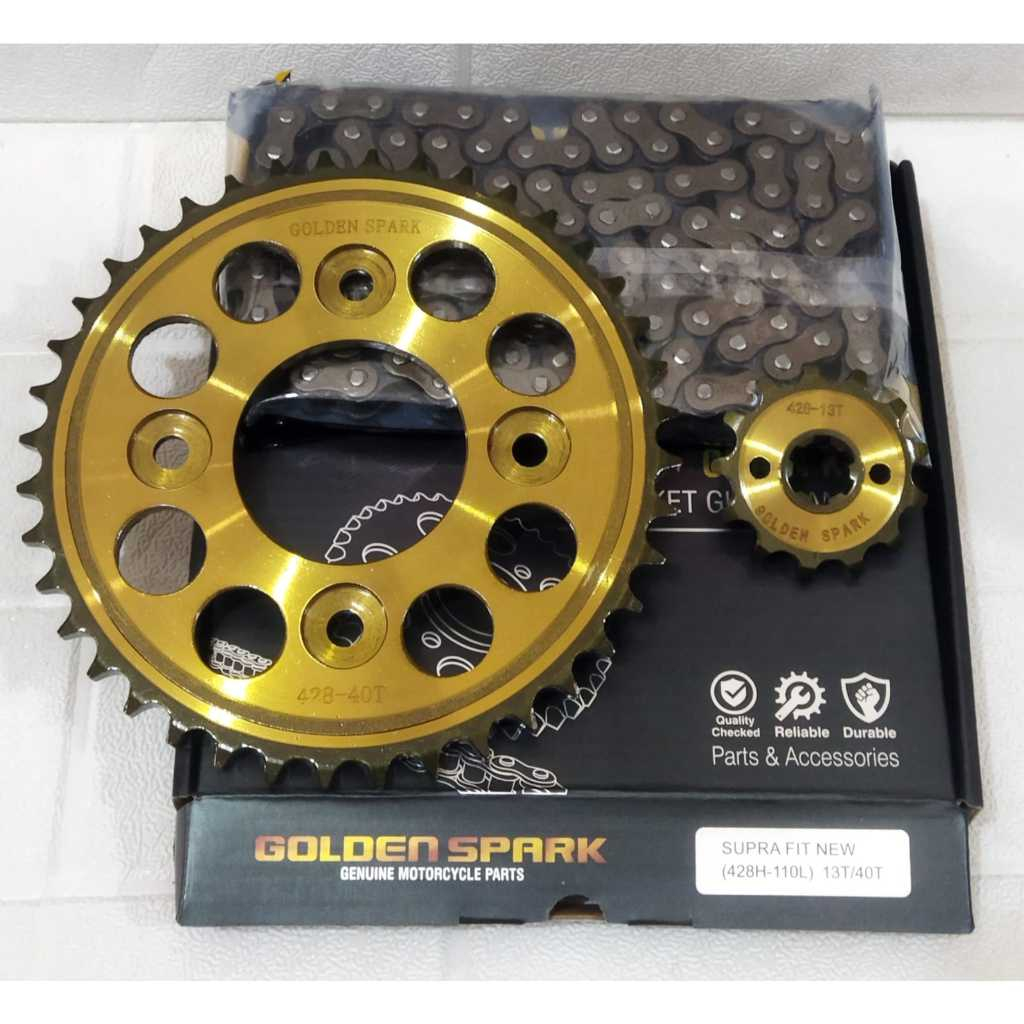 Jual Golden Spark Gear Paket Set Honda Custome 40T Supra Fit New Revo ...