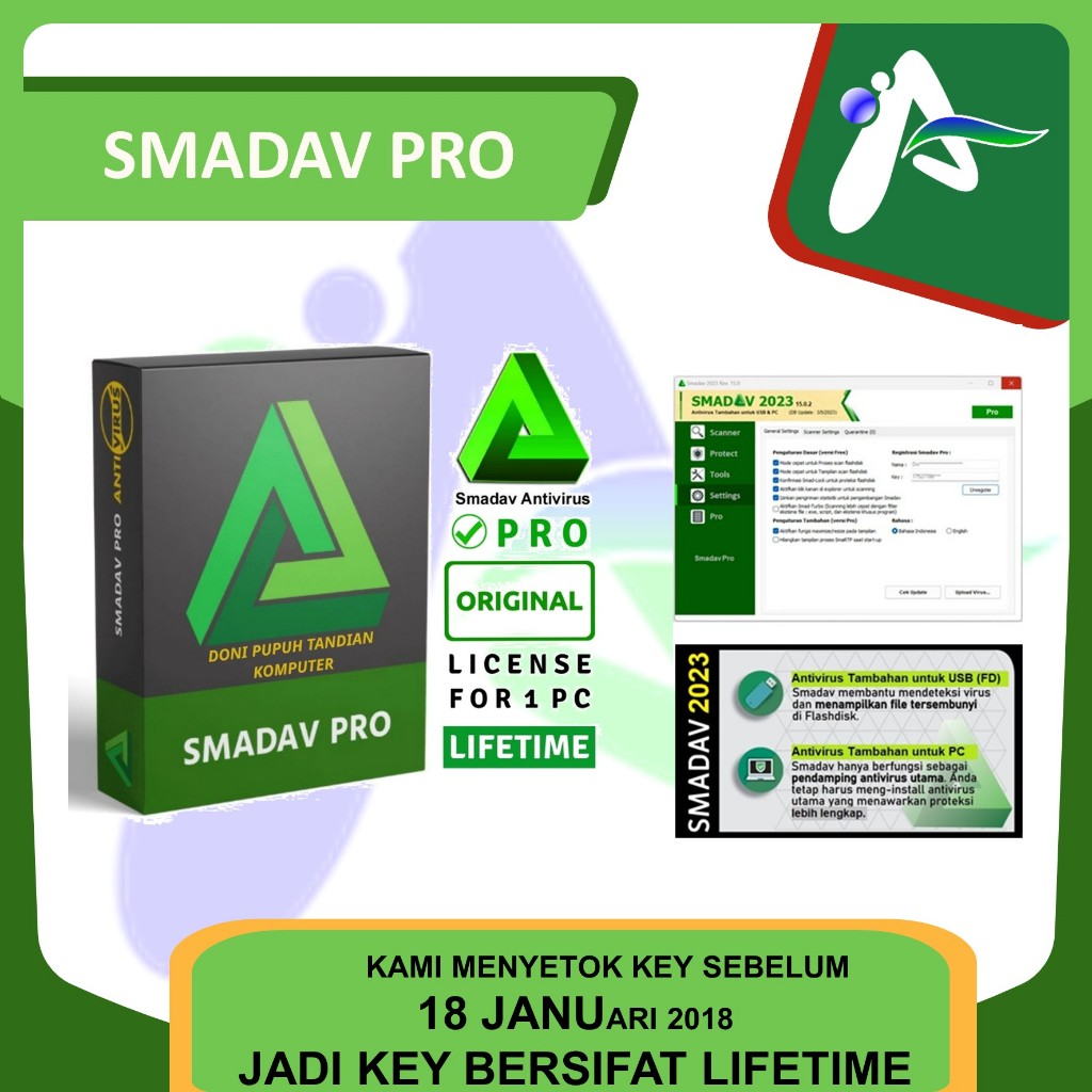 Jual Antivirus Smadav Pro - Lisensi Original 2018 - Version Lifetime | Shopee Indonesia