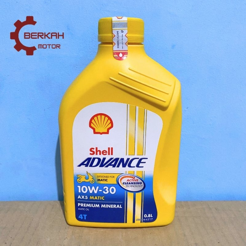 Jual SHELL ADVANCE AX5 MATIC SAE 10W30 800ML OLI MOTOR MATIC | Shopee ...