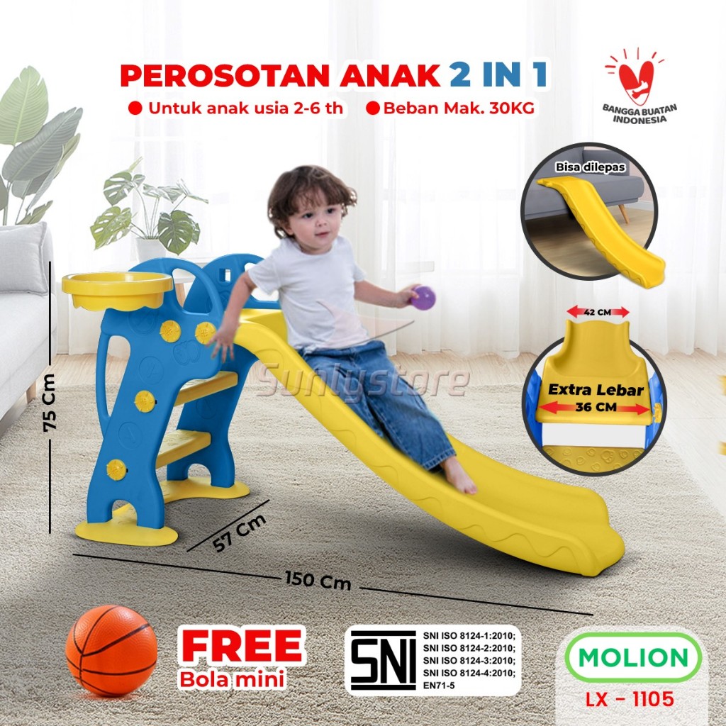 Jual MOLION SNI Mainan Perosotan Anak Mainan Seluncuran Prosotan Kuda ...