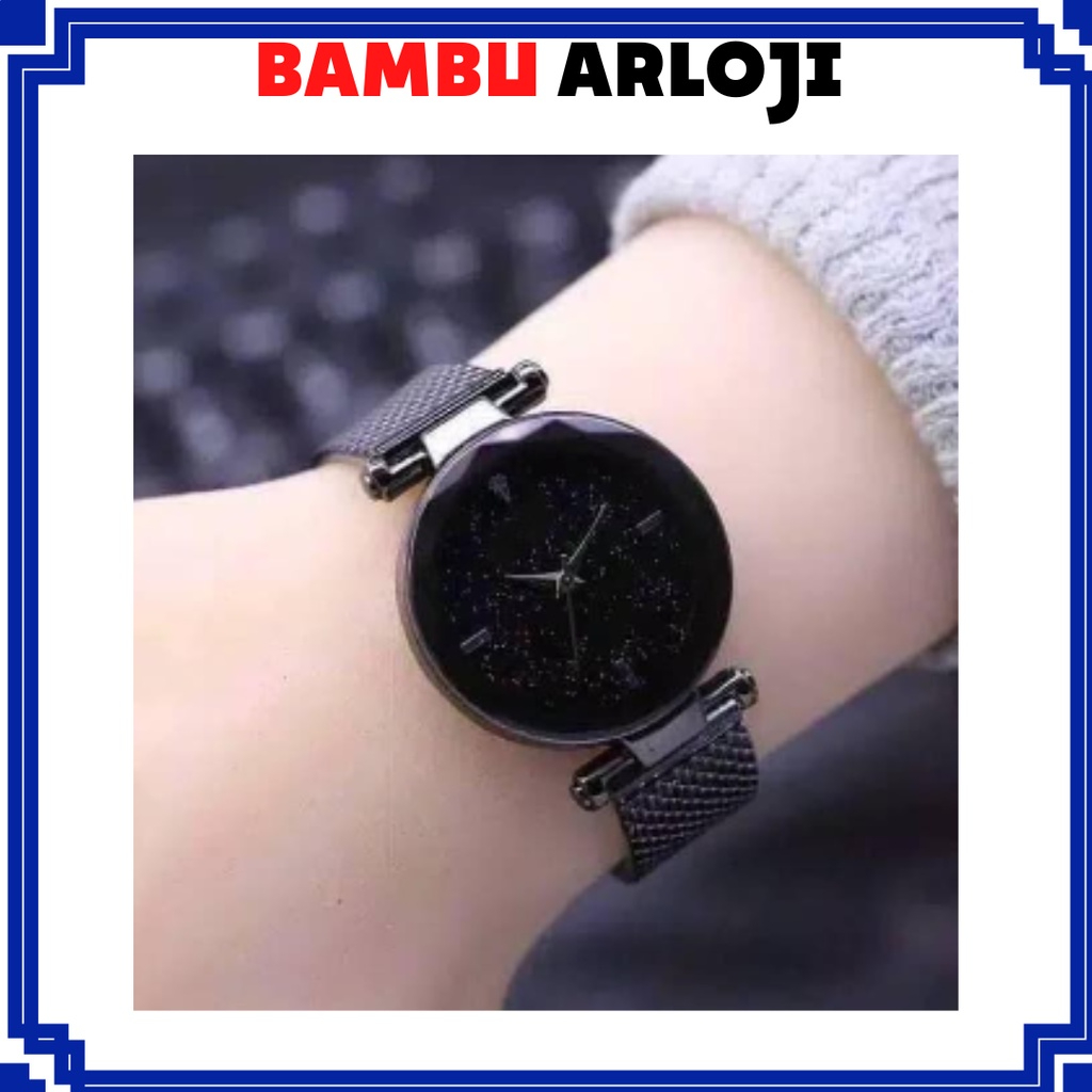 Jual BAJ JAM TANGAN WANITA MURAH RUBBER PASIR MAGNET PREMIUM ARLOJI ...