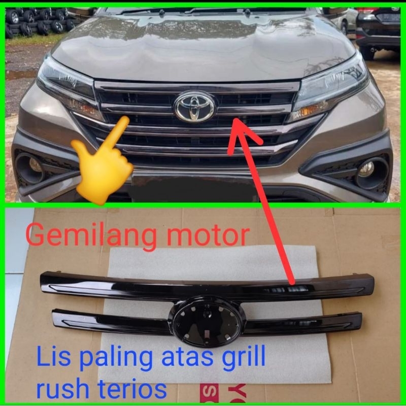 Jual List grill grille paling atas new rush terios 2018 up asli ...