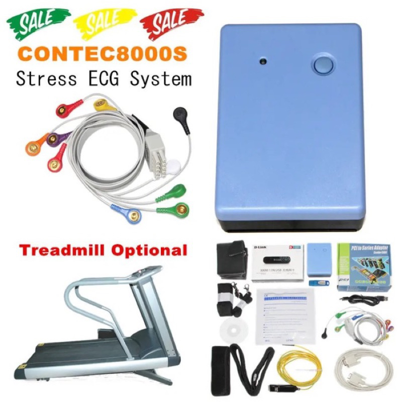 Jual CONTEC 8000 Wireless Stress ECG/EKG Analysis System,Exercise ...