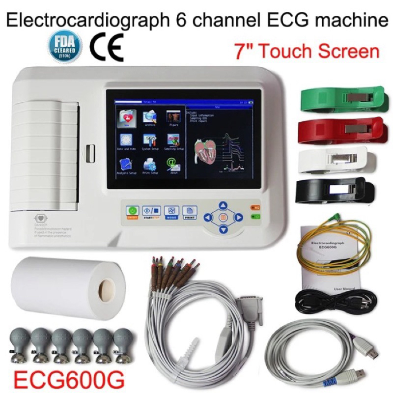 Jual Electrocardiograph CONTEC ECG600G Thermal ECG EKG Electrocardiogram | Shopee Indonesia