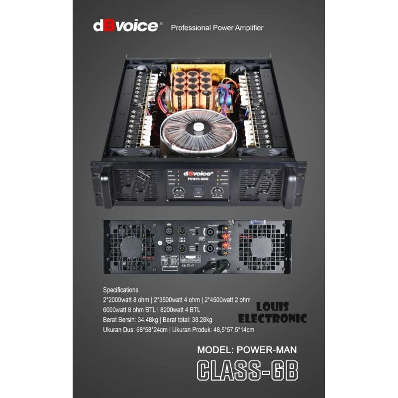 Jual Professional Power Amplifier dBvoice POWER-MAN DB VOICE POWERMAN ...