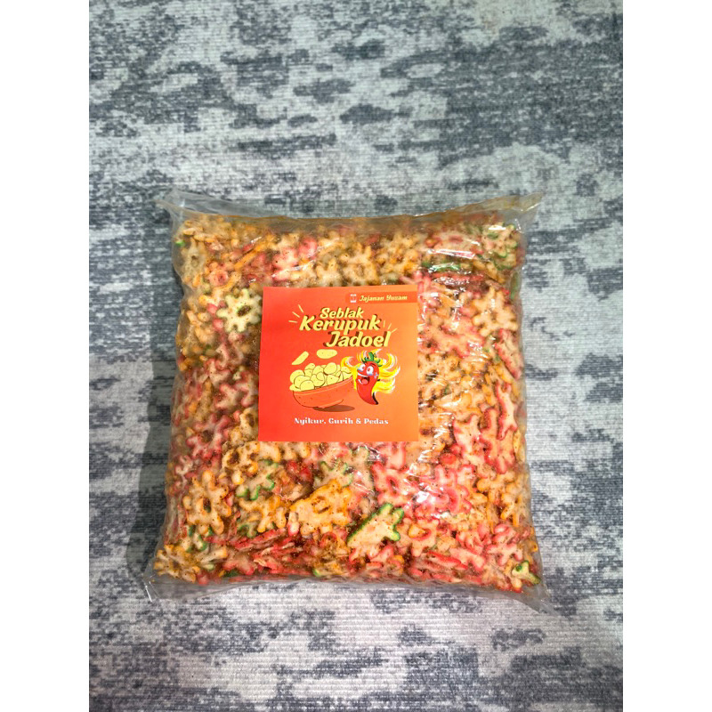 Jual Seblak Kerupuk Jadoel Nyikur Gurih Pedas 1/2kg | Shopee Indonesia