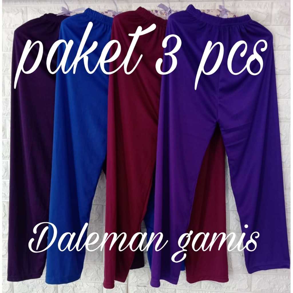 Jual PROMO/ISI 3 PCS CELANA ALADIN LOS PANJANG WANITA JUMBO BAHAN HYGET ...