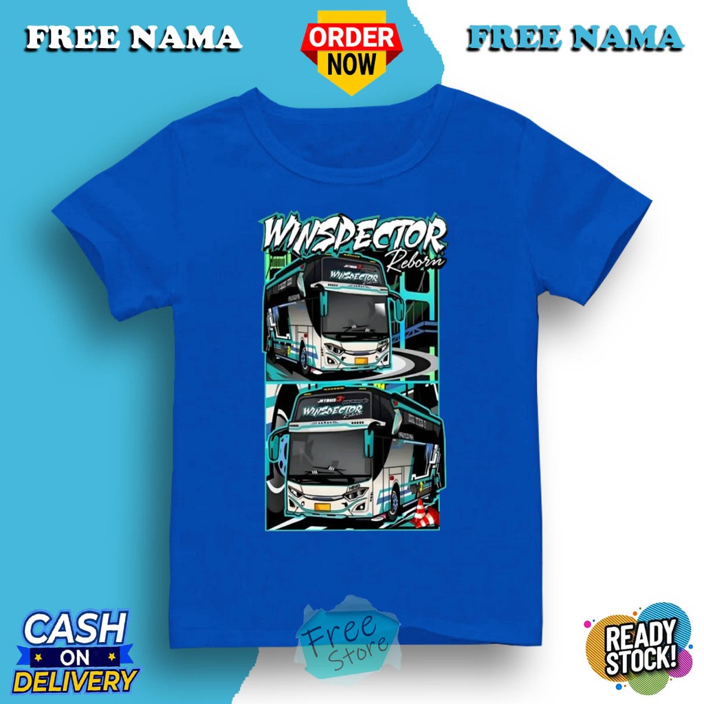 Jual Tshirt Kaos Anak Gamer Bus Mania / Baju Atasan Anak Laki Laki WINSPECTOR Reborn / Fashion ...