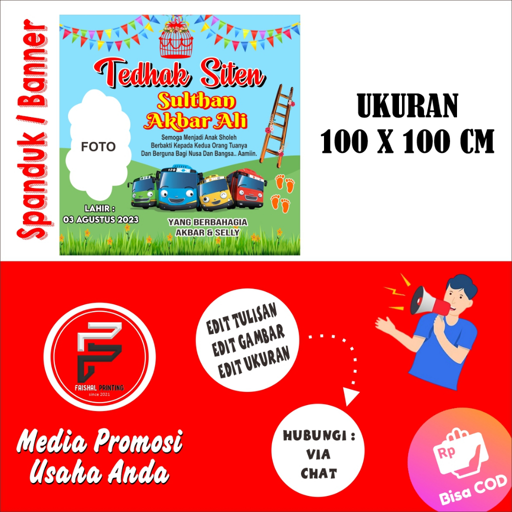 Jual Spanduk Tedhak Siten / Banner Tedak Siten / Spanduk Ukuran 1 x 1 m ...