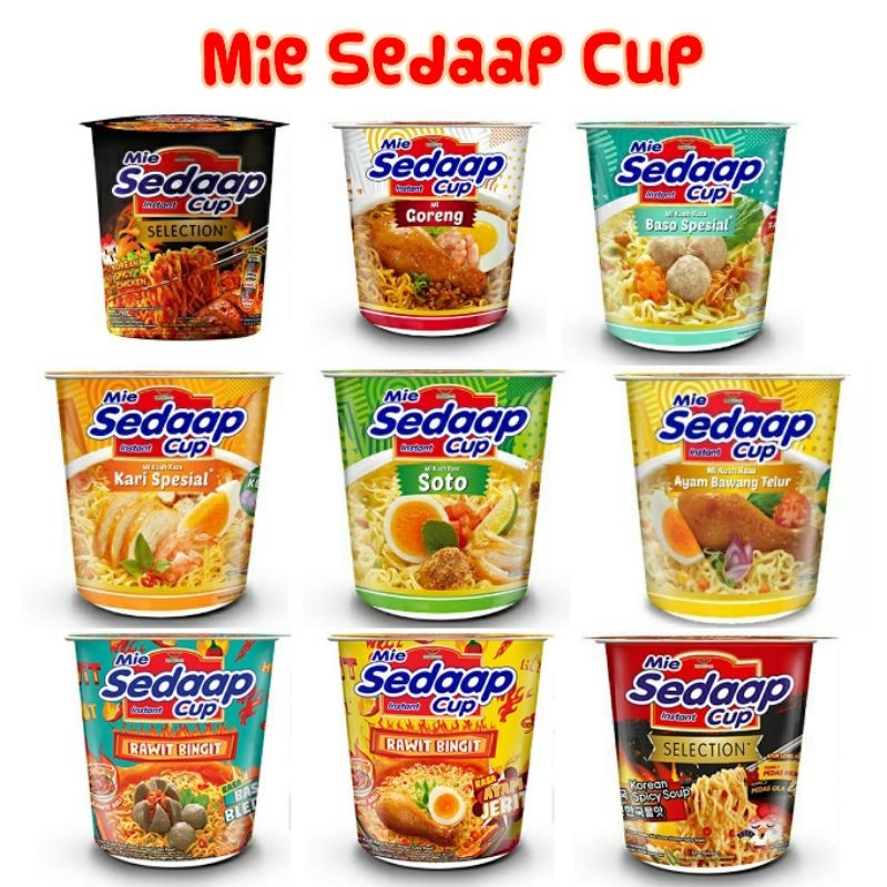 Jual MIE SEDAAP CUP ALL VARIAN X 12PCS (KARTON) | Shopee Indonesia