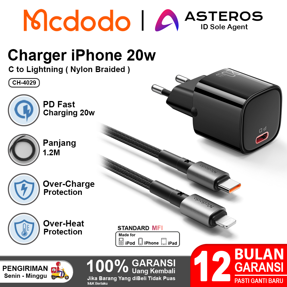 Jual MCDODO Charger For iPhone X Xr Xs 11 12 13 14 PD Type C To ...