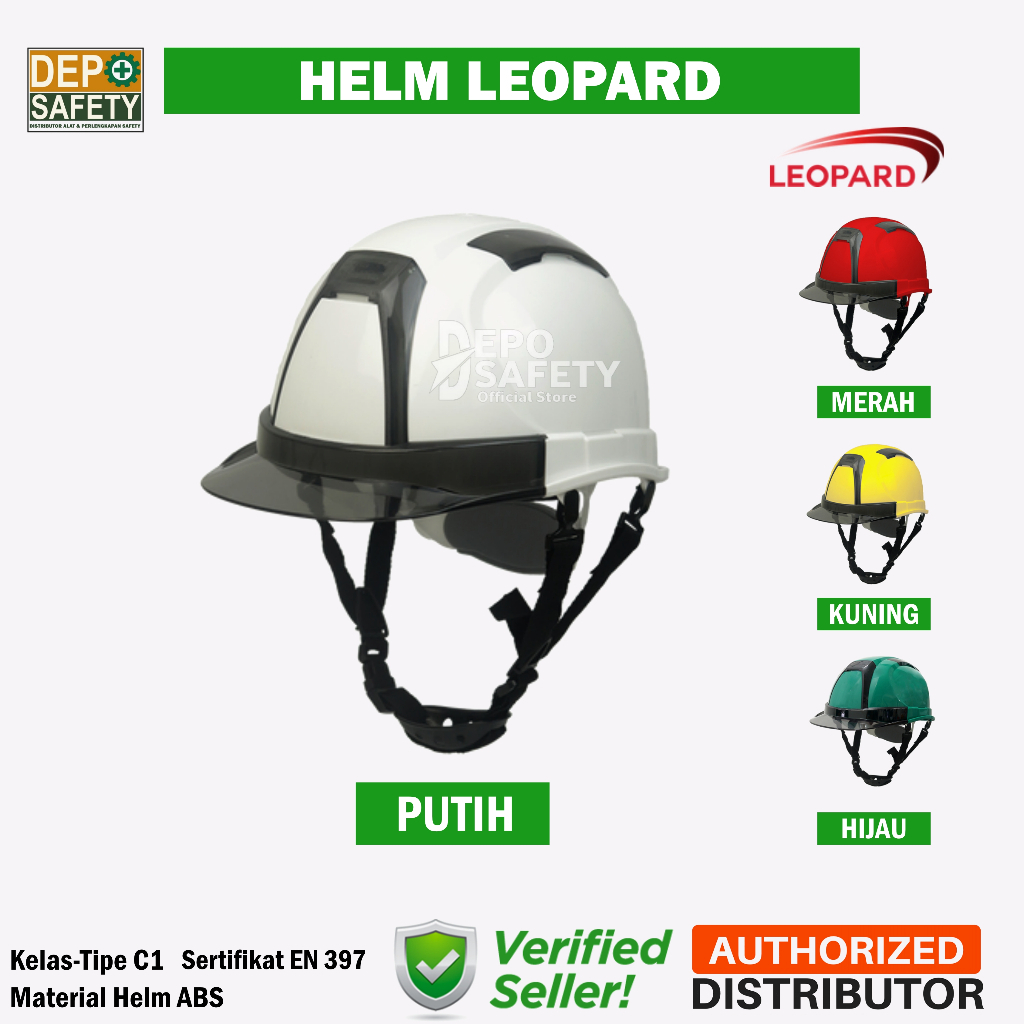 Jual Helm Safety Leopard ABS LPHL 0295 Putih - Merah - Kuning - Biru ...