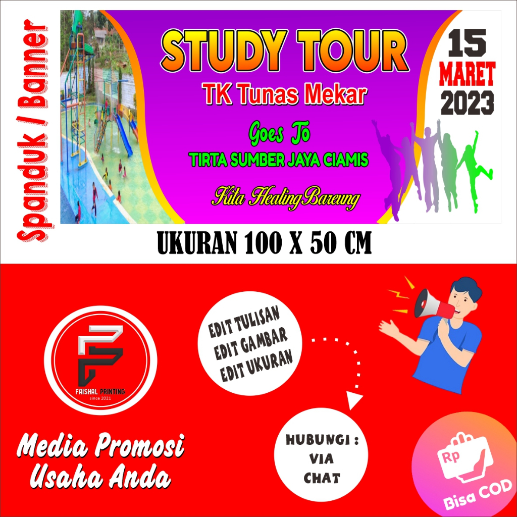 Jual Spanduk Study Tour / Banner Family Gathering / Spanduk Wisata ...