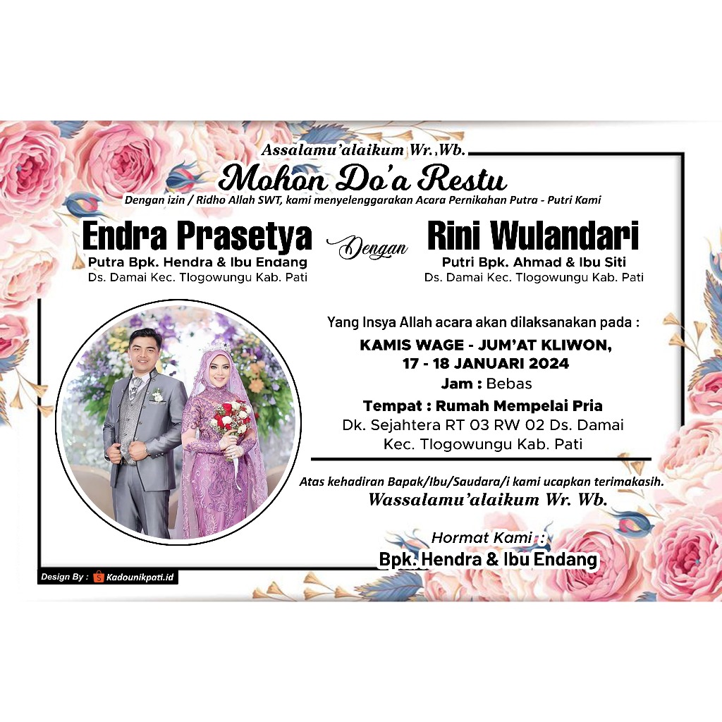 Jual CETAK UNDANGAN BESEK | UNDANGAN SOROGAN | UNDANGAN PUNJUNGAN ...