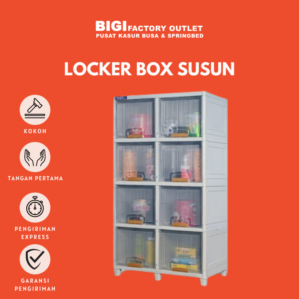Jual Lemari Plastik Tingkat Susun Napolly Locker Box - BIGI FO | Shopee ...